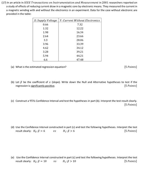 Solved 17 In An Article In IEEE Transactions On Chegg Com