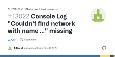 Console Log Couldnt Find Network With Name Missing