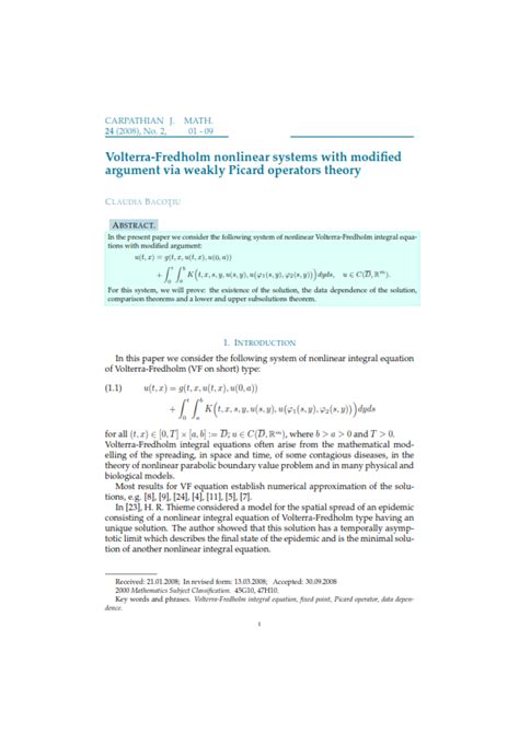 Volterra Fredholm Nonlinear Systems With Modified Argument Via Weakly