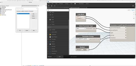 Parametercreateprojectparameter Revit Dynamo