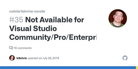 Not Available For Visual Studio Community Pro Enterprise Issue