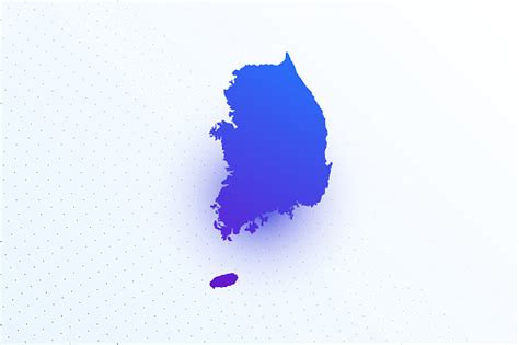 韓國的地圖圖示光背景上的彩色漸變圖現代數位圖形設計淺白色背景向量向量圖形及更多半調色圖片 半調色 南韓 商務 Istock