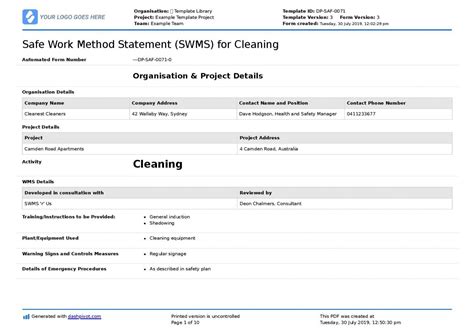 Business Activity Statement Form D Leah Beachum S Template