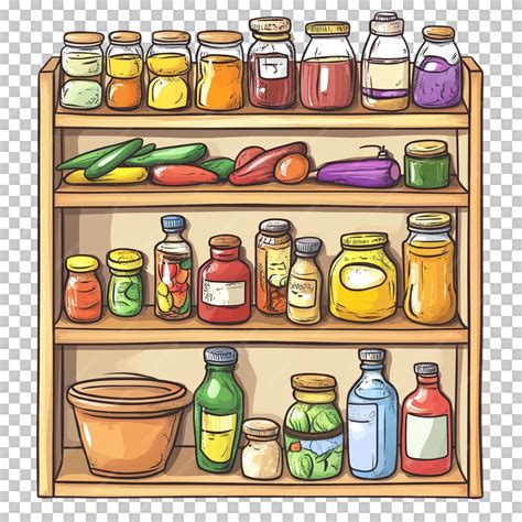 Ilustración Vectorial De Dibujos Animados De Despensa Dibujada A Mano