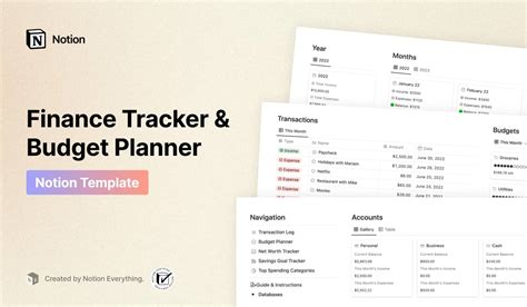finance tracker and budget planner notion template notion everything
