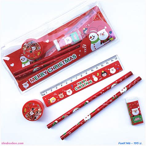 เซตดินสอยางลบกบ แจกวันคริสต์มาส Xmas ได้ 10 เซต [ของใช้ในบ้าน ของแต่งบ้าน Ideaboxbox]