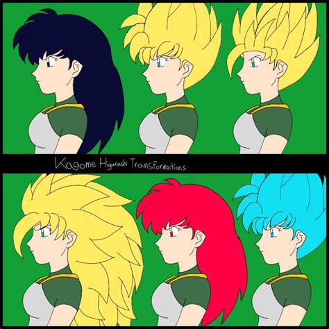 Kagome Higurashi Super Saiyan Transformation Pt 1 By Jokingbrianx On