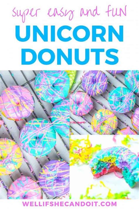 SUPER EASY COLORFUL UNICORN CAKE DONUTS