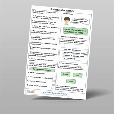 Year Relative Pronouns Prior Learning Resource Classroom Secrets