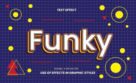Funky Design Text Effect With Modern Style Theme Replaceable And Editable Text Via Setting