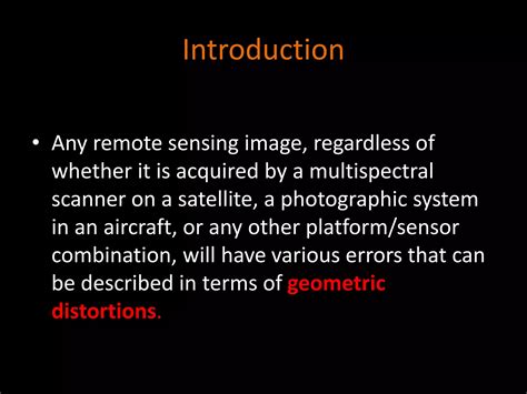 Remote Sensing Error Sources Pptx