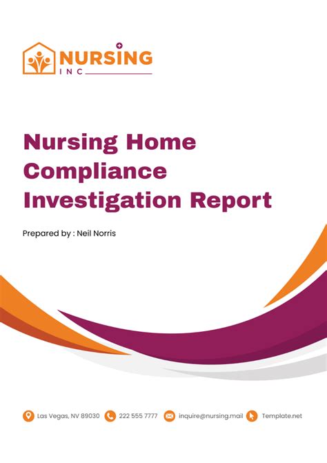 Free Nursing Home Compliance Investigation Report Template To Edit Online