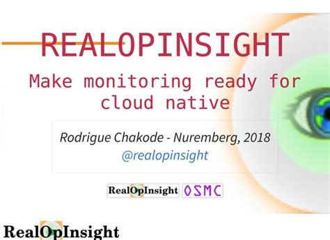 Make Monitoring Ready For Cloud Native Applications Ppt