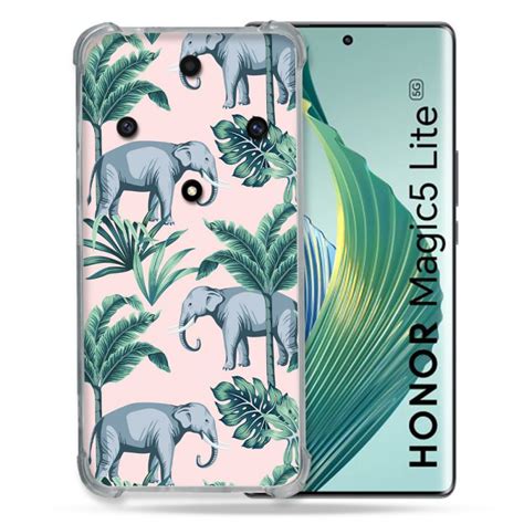 Coque Renforcée Pour Honor Magic 5 Lite Animal Elephant Pattern