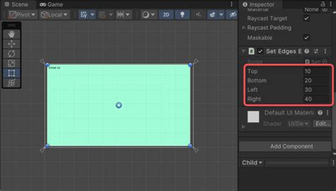 【unity】recttransformの領域を四隅の位置から指定する ねこじゃらシティ