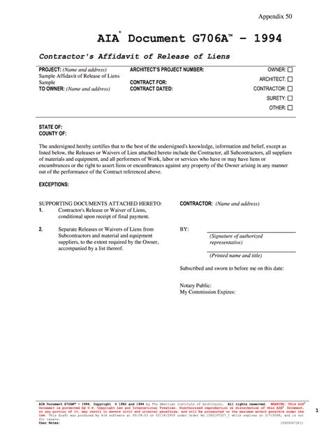 Free Printable Blank Aia Forms For Electrical Contractors Printable
