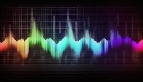 Premium Ai Image Audio Wave Multicolored Neon Glowing Audible