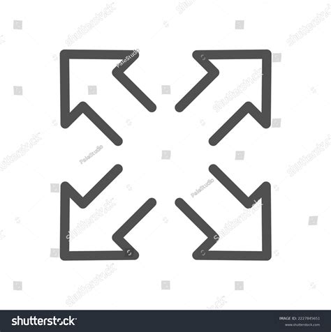 Arrow Icon Outline Linear Symbol Stock Illustration 2227845651 Shutterstock