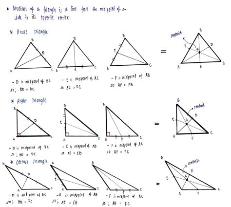 Solved 10 In A Triangle A Median Is A Line Segment From The