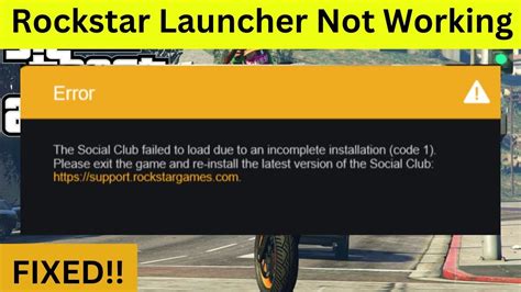 Rockstar Launcher Not Working Rockstar Games Launcher Social Club Youtube
