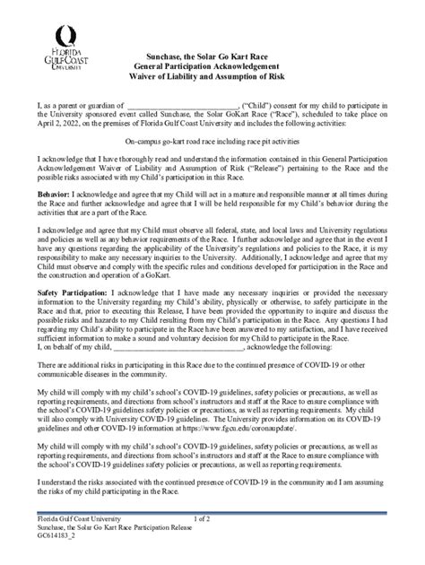 Fillable Online K1 Speed Waiver Fill Online Printable Fillable