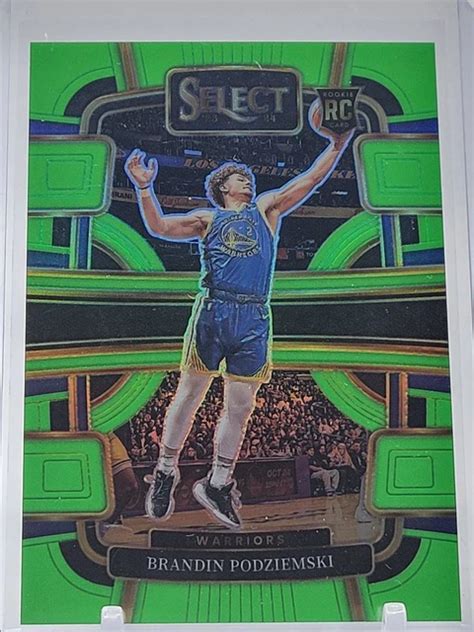 Brandin Podziemski 2023 24 Select Concourse Rookie Verde Neon Rc75