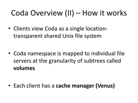 Ppt Disconnected Operation In The Coda File System Powerpoint