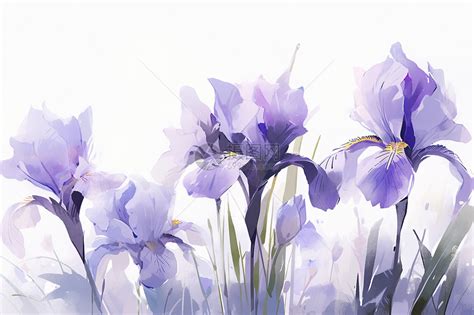 美丽的紫色花朵插画图片下载 正版图片600937911 摄图网