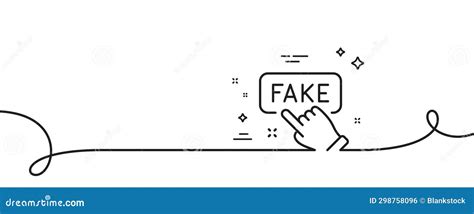 Fake Information Line Icon Propaganda Conspiracy Sign Continuous Line