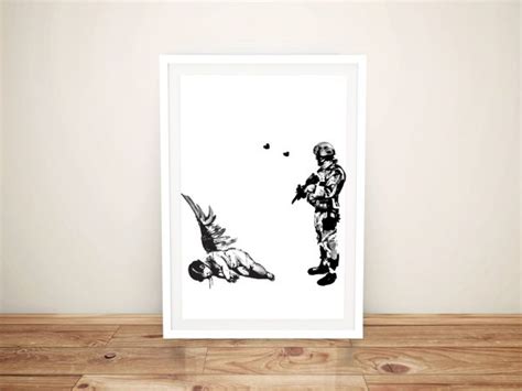 Banksy Fallen Cupid Print On Canvas Canvas Prints Australia