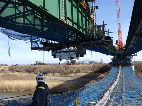 愛知岐阜県境の新濃尾大橋左岸の上部工架設が佳境道路構造物ジャーナルNET