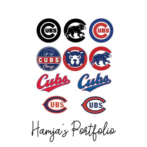 Chicago Cubs Logo Vector Set Masterbundles