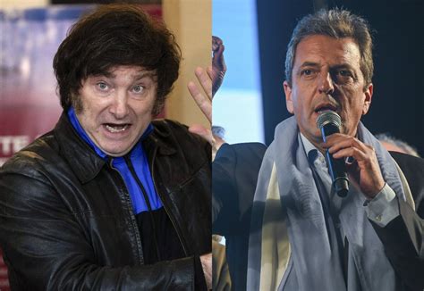 Argentine Présidentielle le ministre de l Économie Massa et l ultralibéral Milei au second tour