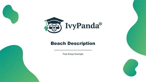 Descriptive Writing Examples Beach
