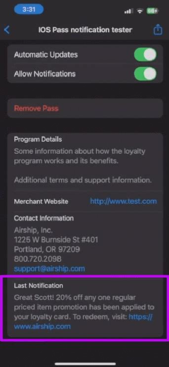 Wallet Push Notifications · Airship Docs
