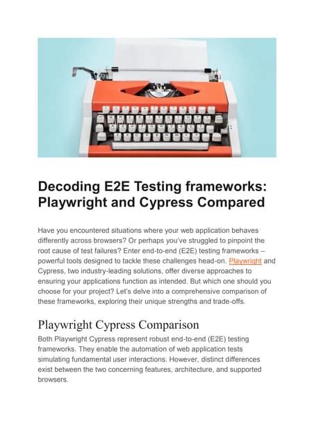 decoding e2e testing frameworks playwright and cypress compared pdf