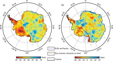 A Map Showing The Distribution Of The Curie Point Depth Model Of