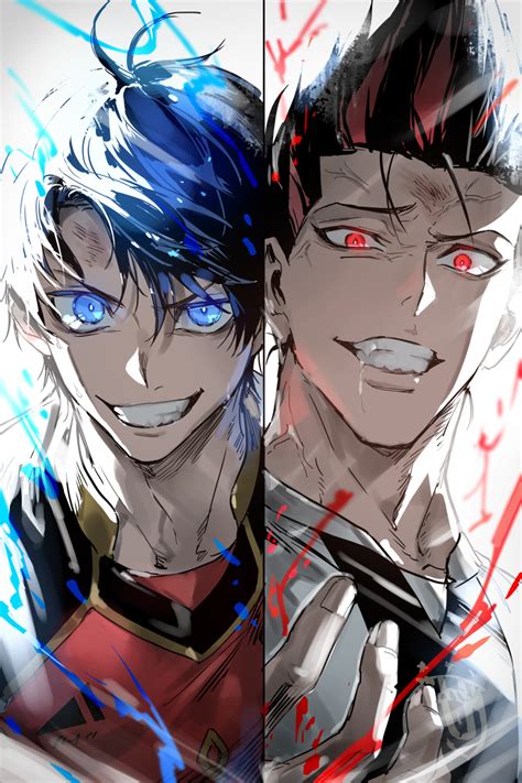 Bomber Tarou Barou Shouei Isagi Yoichi Blue Lock Absurdres Highres