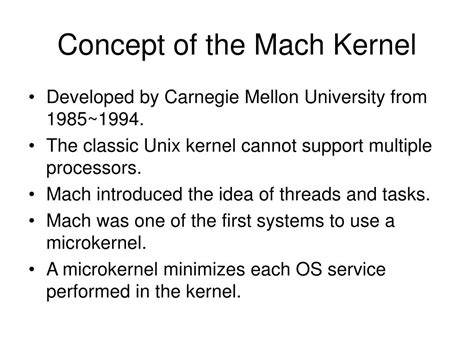 PPT The Mach Operating System PowerPoint Presentation Free Download ID 3884183