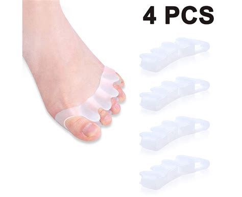 4 Pcs Toe Separators For Overlapping Toes And Restore Crooked Toes To