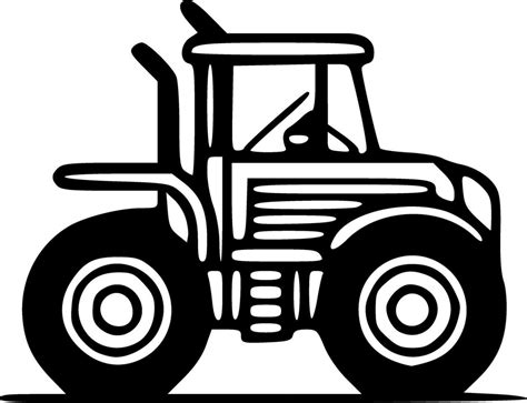 Tractor Black White Vector Illustration 25257173 Vector Art At Vecteezy
