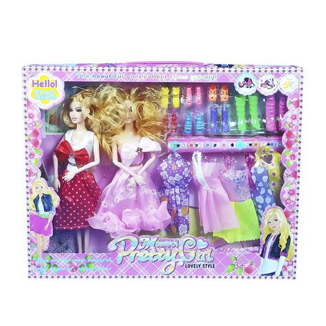 Modern Pretty Girls And Stylish Double Barbie Doll Wonderful Toy With
