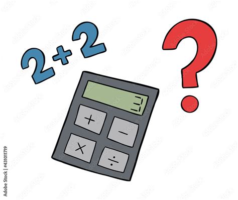 Cartoon Vector Illustration Of Calculator Wrong Math And Question Mark Stock Vector Adobe Stock