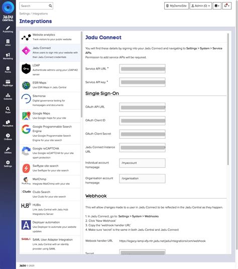 Jadu Connect Jadu Central Documentation Jadu Connect Jadu Central Documentation