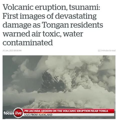 汤加现场图片传出来了 火山 新西兰 海啸