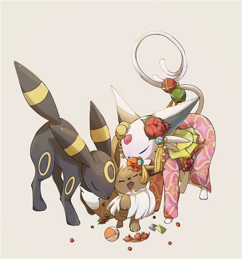 Eevee Umbreon Espeon And Espeon Pokemon And 1 More Drawn By Ktbr 2