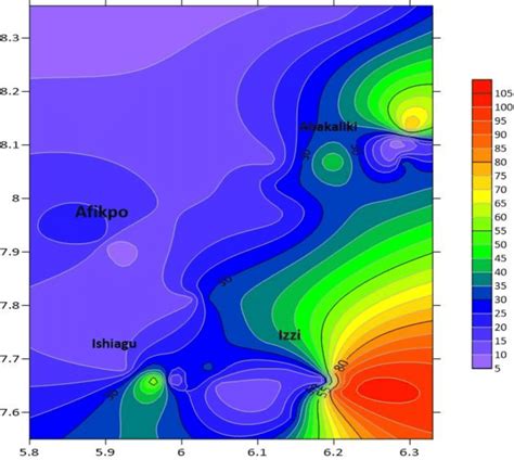 Contour Map Of Aquifer Depth Of The Study Area Download Scientific
