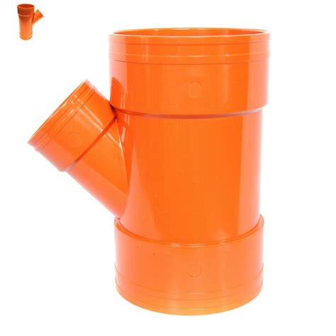 S 600 Biopipe Pvc Orange Sanitary Reducer Wye Tee Coupling