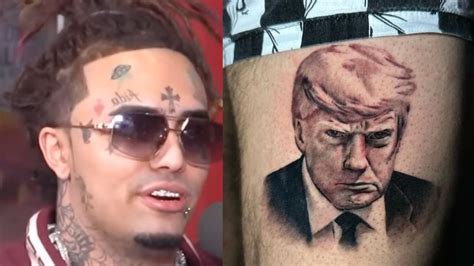 Rapper Lil Pump Gets Tattoo Of Trumps Mugshot On His Leg The