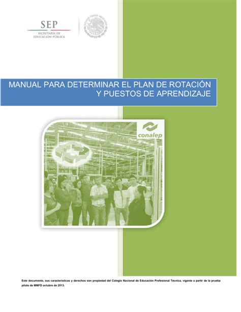 Manual para determinar el Plan de Rotación y Puestos de Aprendizaje
